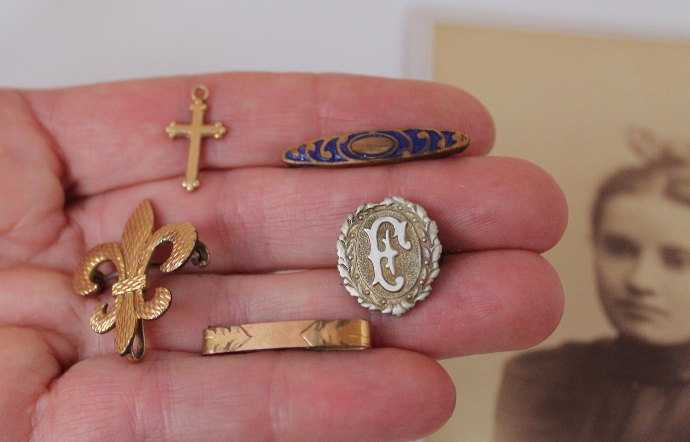 Lot of 5 Antique Victorian Era Pins Brooches, 5 Pcs Phila PA Estate ...