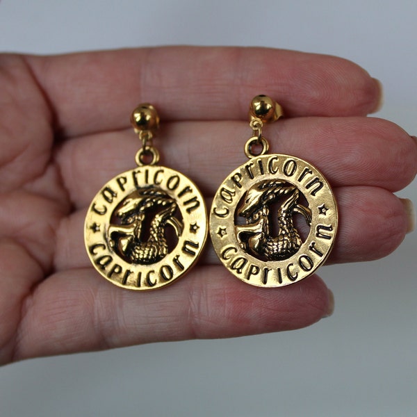 Capricorn Earrings - Etsy