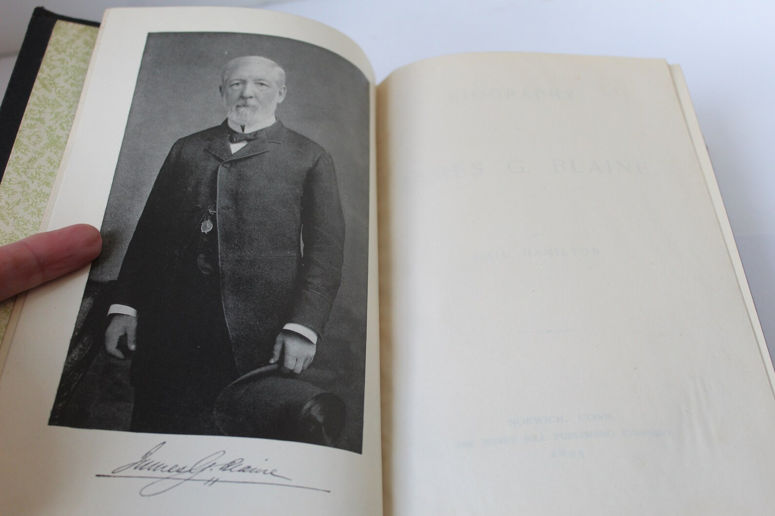 Antique Victorian Era 1895 Leather Book Biography of James G - Etsy