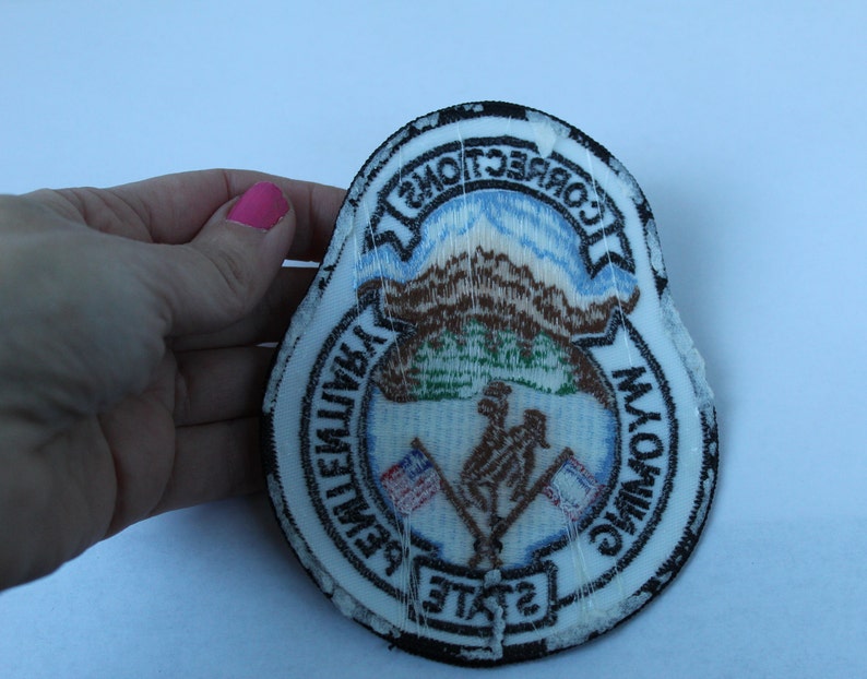 Large Vintage Wyoming Corrections Embroidered Patch WY | Etsy