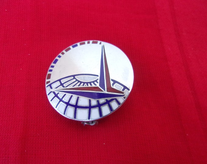 Vintage WWII USAAF Air Transport STERLING Silver & Enamel Crest Pin by ...
