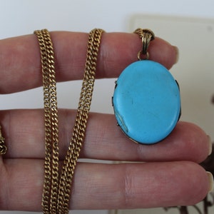 Antique Victorian Era 1870s Robin Egg Blue Mourning Locket With Cross ...