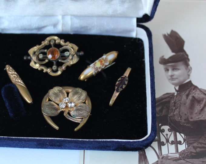 Lot of 5 Antique Victorian Era Pins Brooches, 5 Pcs Phila PA Estate ...