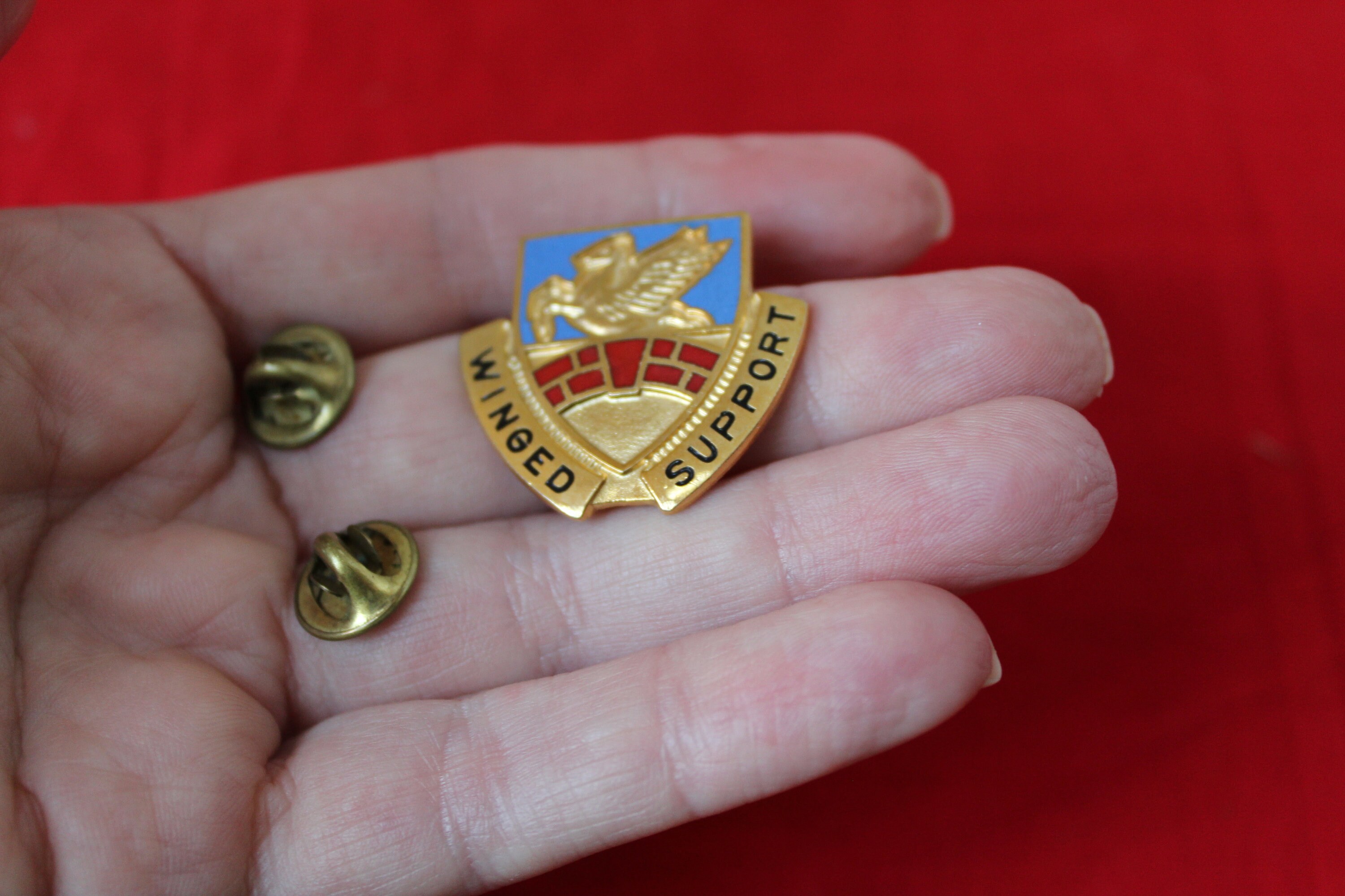 Vintage Military Pin Winged Support Pegasus Enamel Pin US - Etsy España