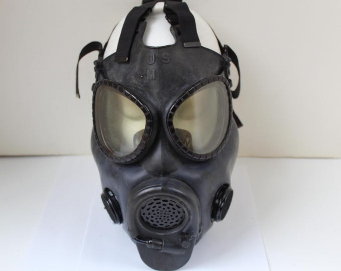 Vintage 1972 Vietnam Era US Army Issue Gas Mask Chemical Warfare M17 ...