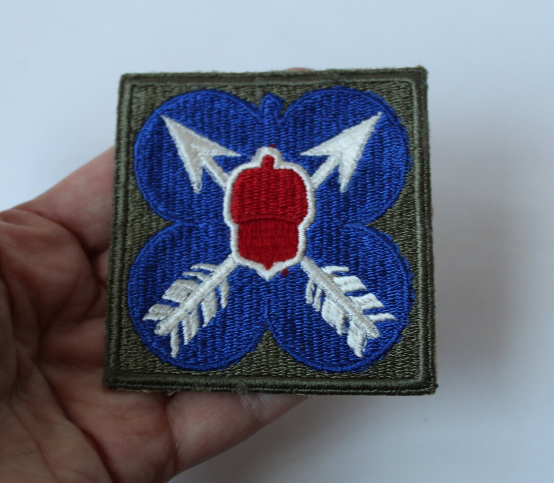 21st US Army Corps Blue Clover White Arrows Red Acorn WWII Vintage ...