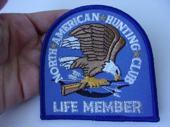 Vintage North American Hunting Club Life Member Patch Bald | Etsy