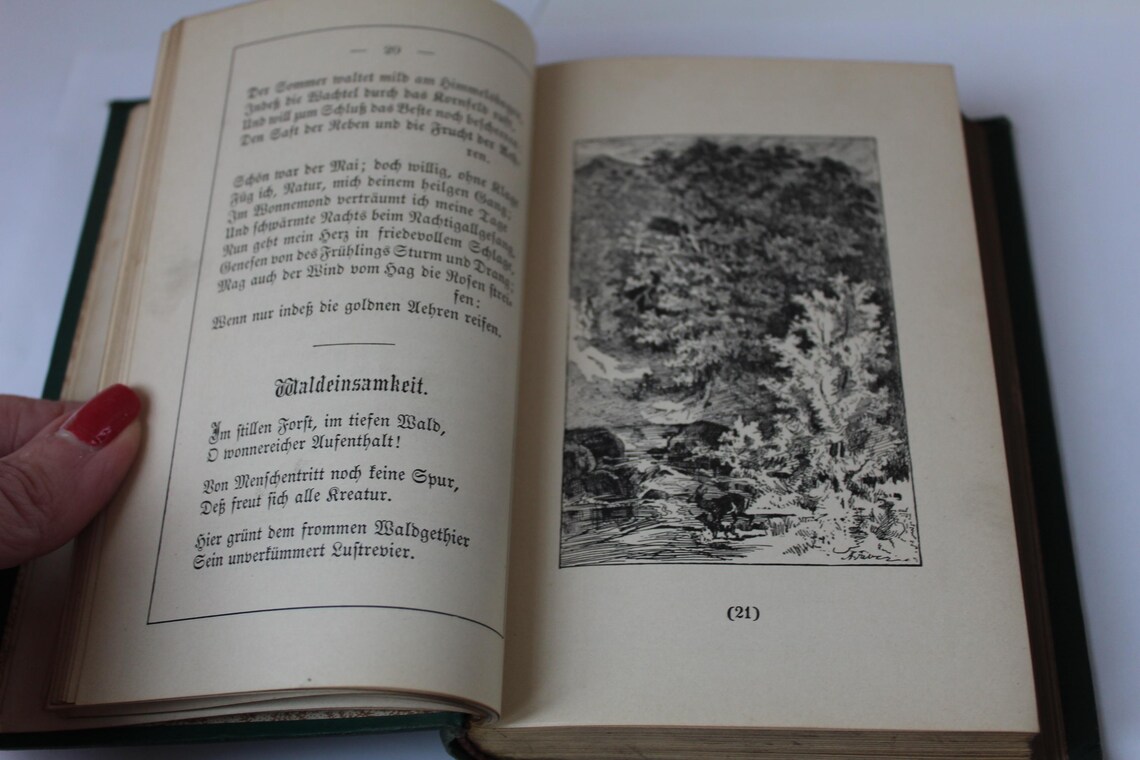 Antique Victorian Era Stunning Religious Poetry Book in GERMAN by ...