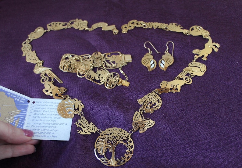 Vintage Designer Wild Bryde Jewelry Set Excellent Necklace, Bracelet ...