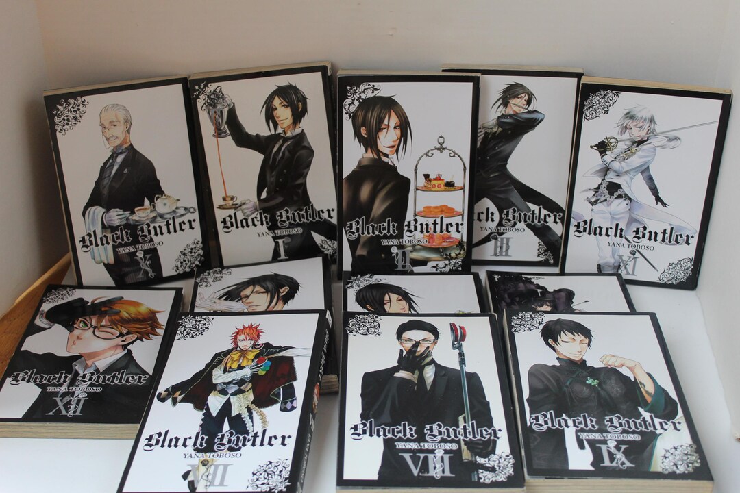 Japanese Anime Graphic Novels Book Set of 12 Books Vol 1-12 Black ...
