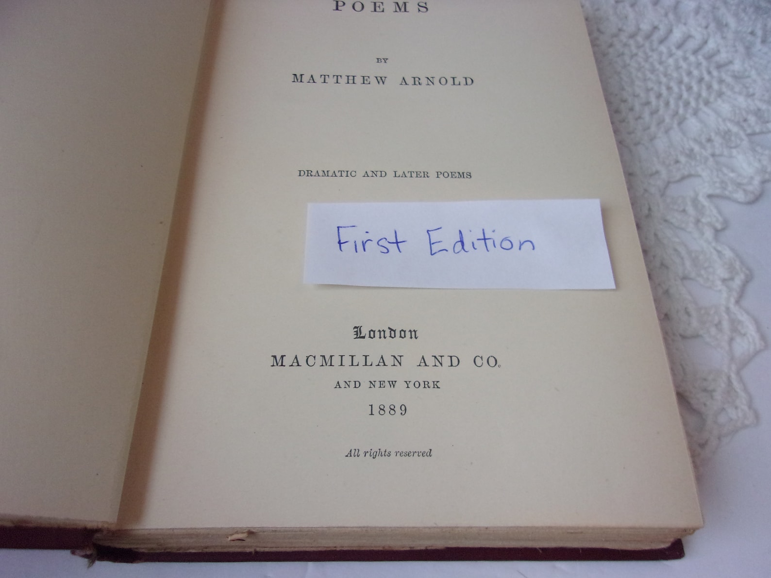 Antique Victorian Era First Edition Poetry Book Poems by - Etsy