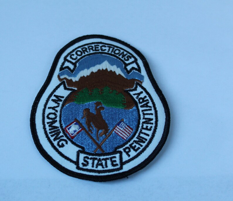 Large Vintage Wyoming Corrections Embroidered Patch WY | Etsy