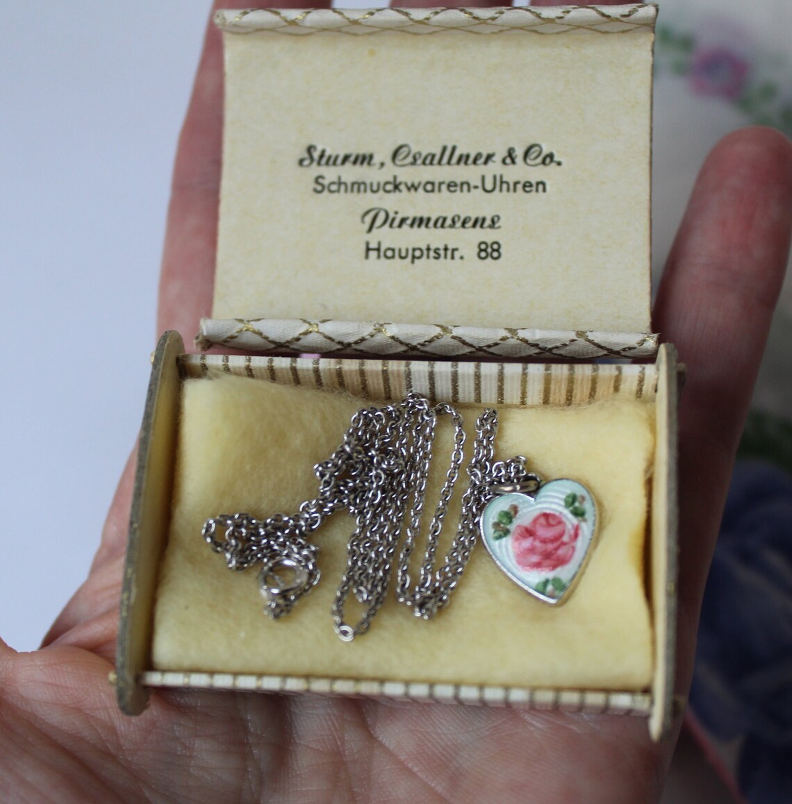 Antique Vintage Old Jewelry Display Box From GERMANY, Old Paper ...