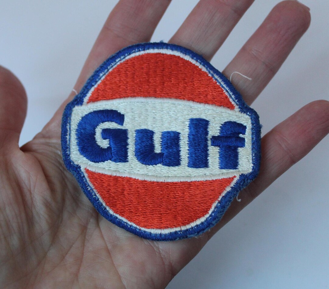 Vintage Older Embroidered GULF Oil Racing Patch, Soft Silky Embroidery ...