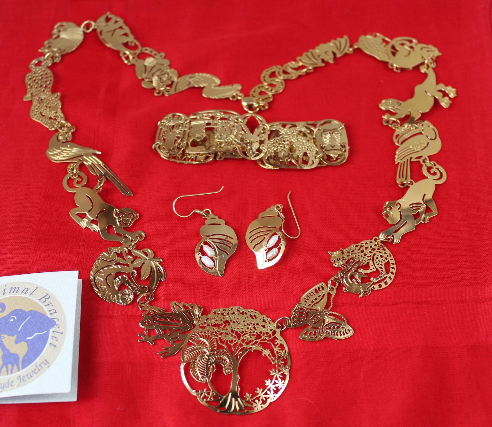 Vintage Designer Wild Bryde Jewelry Set Excellent Necklace, Bracelet ...