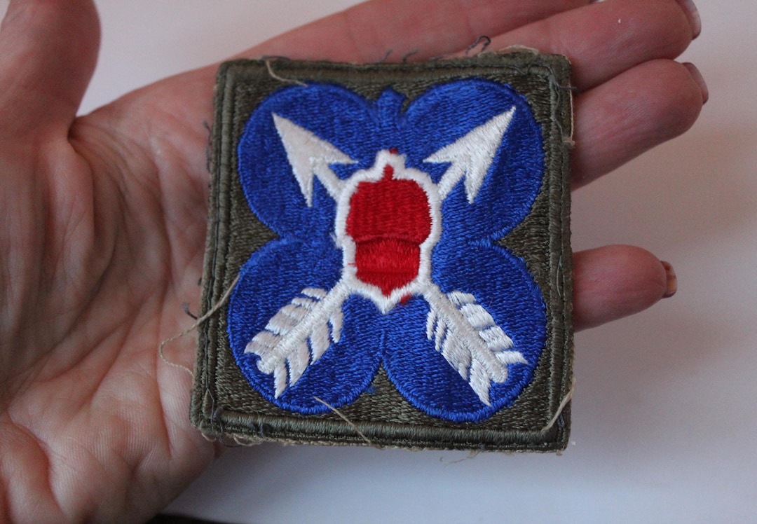 21st US Army Corps Blue Clover White Arrows Red Acorn WWII Vintage ...