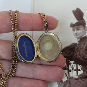 Antique Victorian Era 1870s Robin Egg Blue Mourning Locket With Cross ...