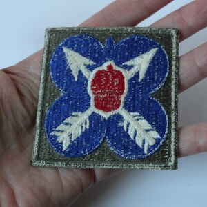 21st US Army Corps Blue Clover White Arrows Red Acorn WWII Vintage ...