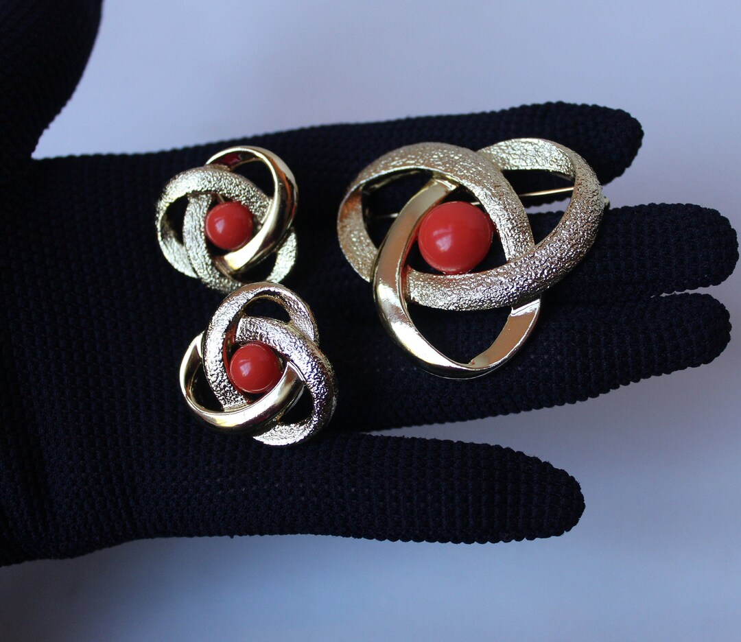 Vintage 1970 Sarah Coventry Atomic Era Jewelry Set "orbit" Mod Pin ...