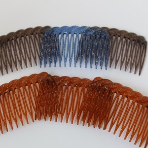 Lot of 6 Vintage 1970s DISCO Era Hair Combs With Glitter & Sparkles, 3 ...