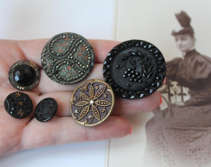 Antique Victorian Era 1800s Lot of 6 Victorian Era Ornate Buttons, Some ...