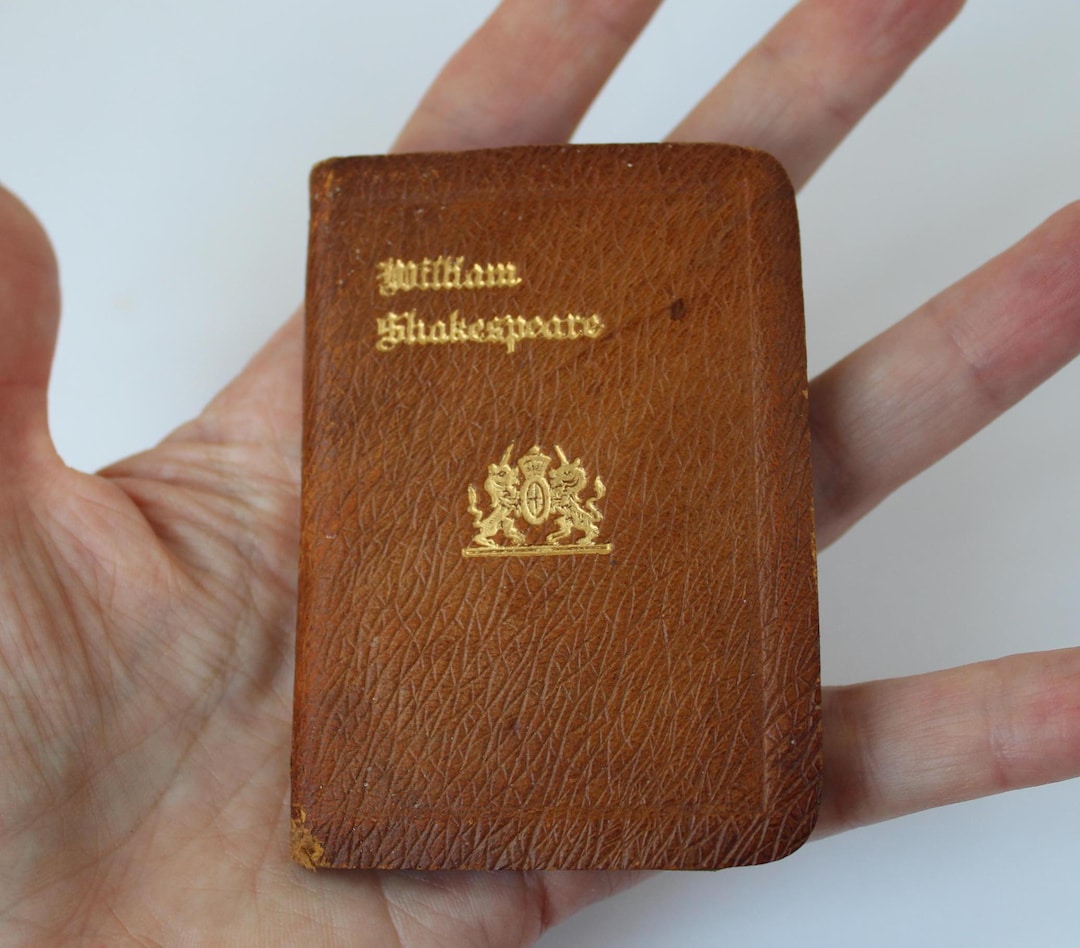 Antique Shakespeare Book, 1907, Miniature Tiny Leather Shakespeare Book ...