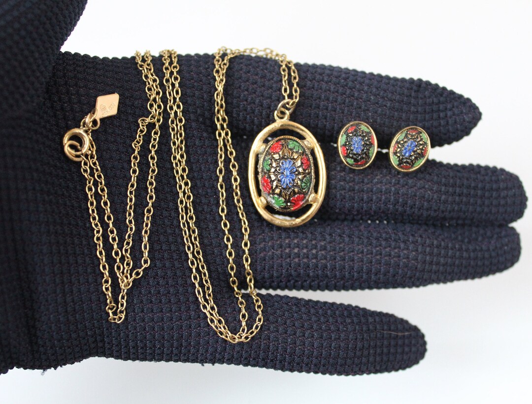 Vintage Sarah Coventry Jewelry Set 1960s Lights of the East Pendant ...