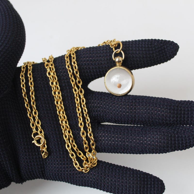 Vintage Mustard Seed Necklace - Etsy