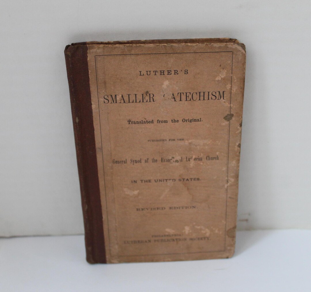 Antique Victorian Era Small Luther's Catechism Evangelical Lutheran ...