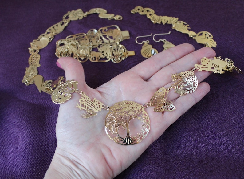 Vintage Designer Wild Bryde Jewelry Set Excellent Necklace, Bracelet ...