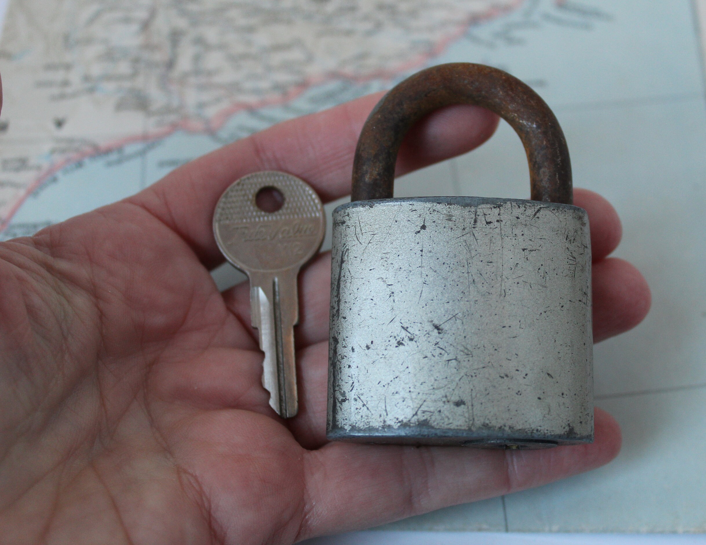 Old Vintage Yale Lock With Working Key Heavy Duty Yale | Etsy