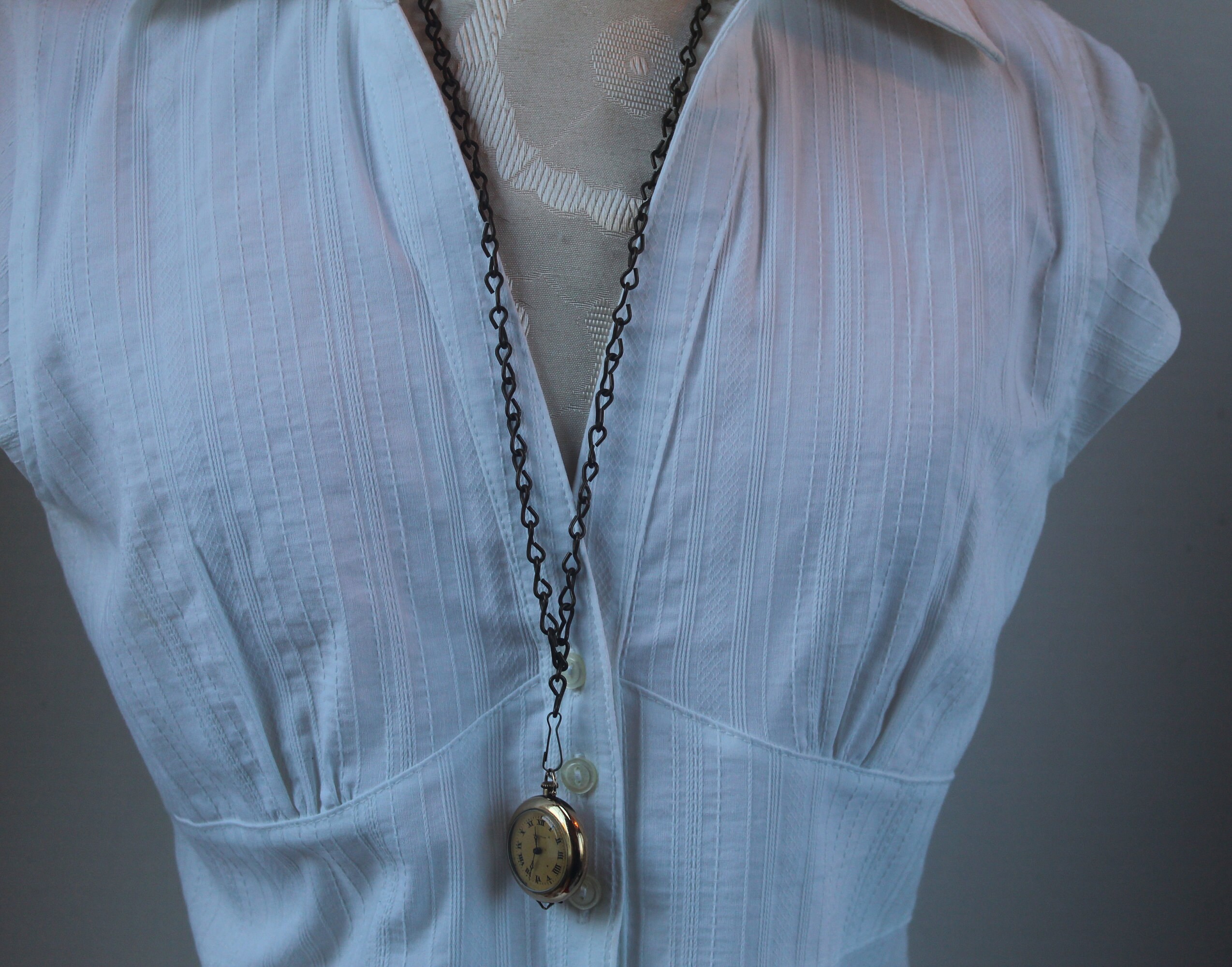 Victorian FOB Pocket Watch Necklace Victorian Design 28 | Etsy