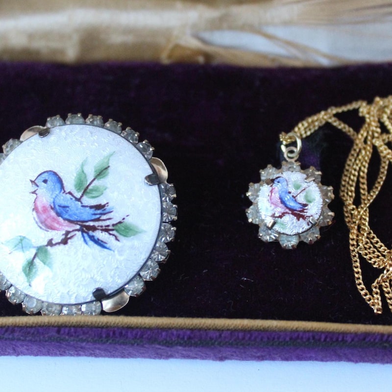 Blue Guilloche Necklace - Etsy