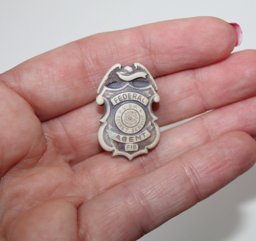 Vintage Federal Agent Pin Badge Secret Service Pretend Play - Etsy