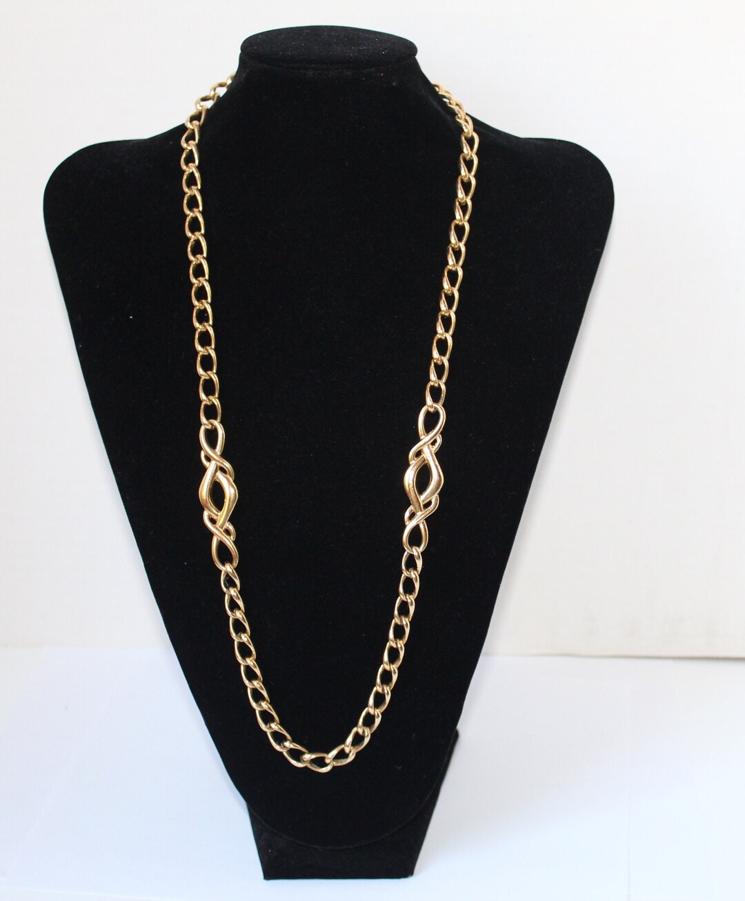 NAPIER Vintage Long Sturdy Gold Tone Chain Signed Napier Pat Pend, Long ...