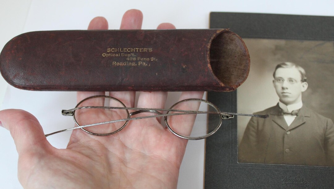 Antique Eyeglasses Victorian Era 1880s Eye Glasses Spectacles & Hard ...