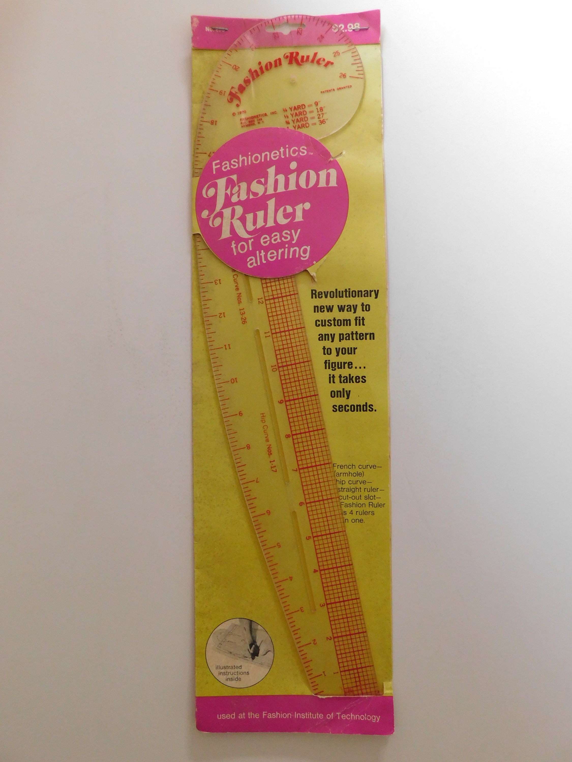 Upholstery Sewing & Fiber Vintage Fashionetics Mini Fashion Ruler etna ...