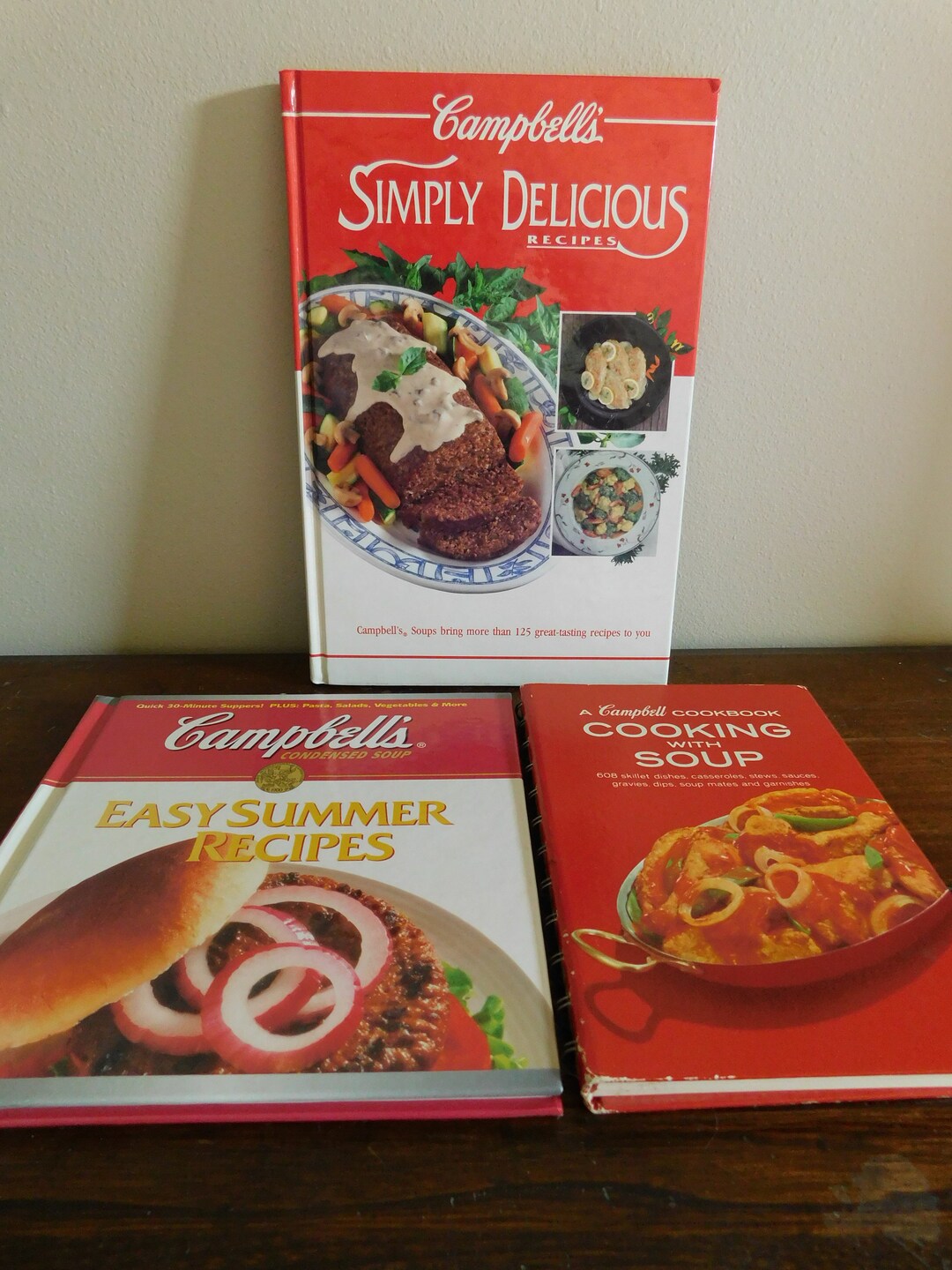 1968 A Campbell Cookbook Cooking With Soup, 1992 Campbell's Simply ...