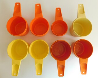 Vintage Tupperware Measuring Cups plastic Tupper Ware Measuring Cup Set ...