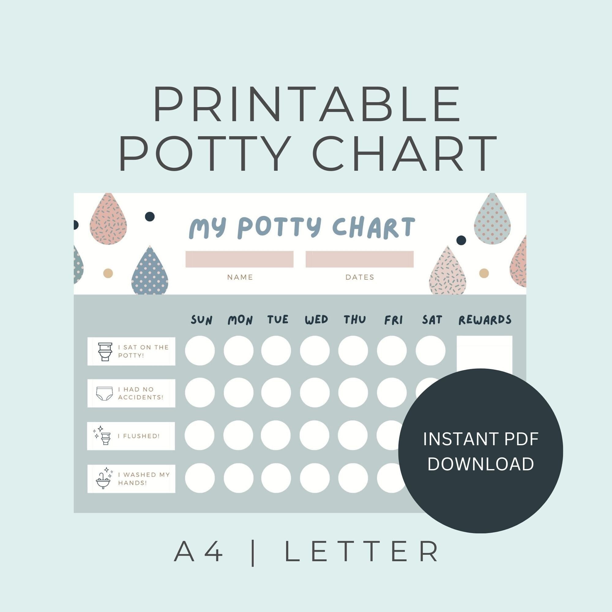 Printable Potty Training Chart, Simply Potty Training, Potty Training ...