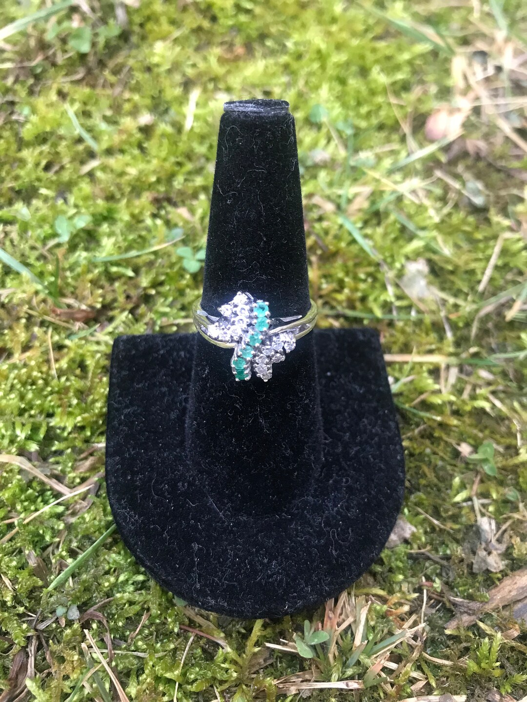 Emerald and Diamond Dragonfly Ring - Etsy