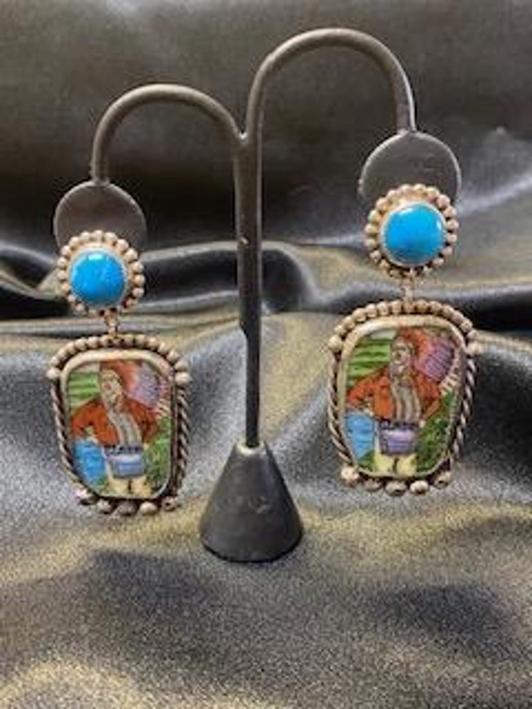 Vintage D.burke Native American Indian Earrings - Etsy