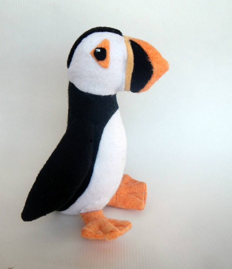 Puffin Sewing Pattern-toy-softie-bird-6-9 inches tall-made | Etsy