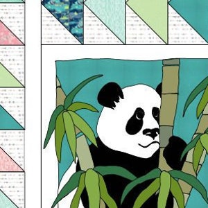 Quilt Pattern Peeking Panda Baby PDF // Baby Panda//baby Shower Gift ...