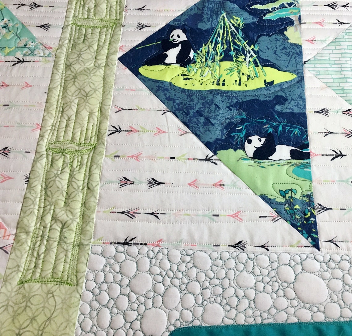 Quilt Pattern Peeking Panda Baby PDF // Baby Panda//baby | Etsy