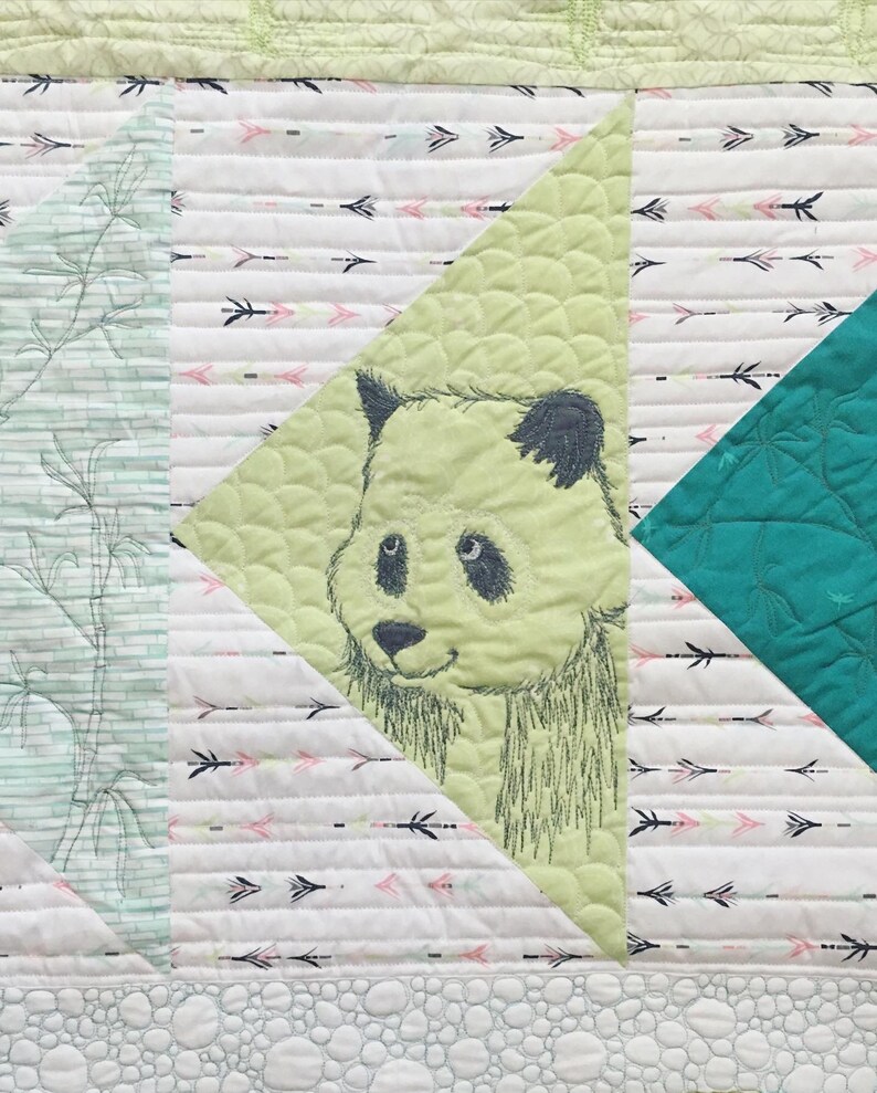 Baby Panda Quilt // Panda Quilt // Baby Shower Gift // Nursery Quilt ...