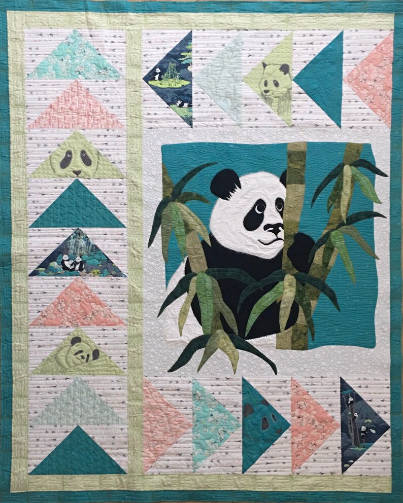 Quilt Pattern Peeking Panda Baby PDF // Baby Panda//baby - Etsy