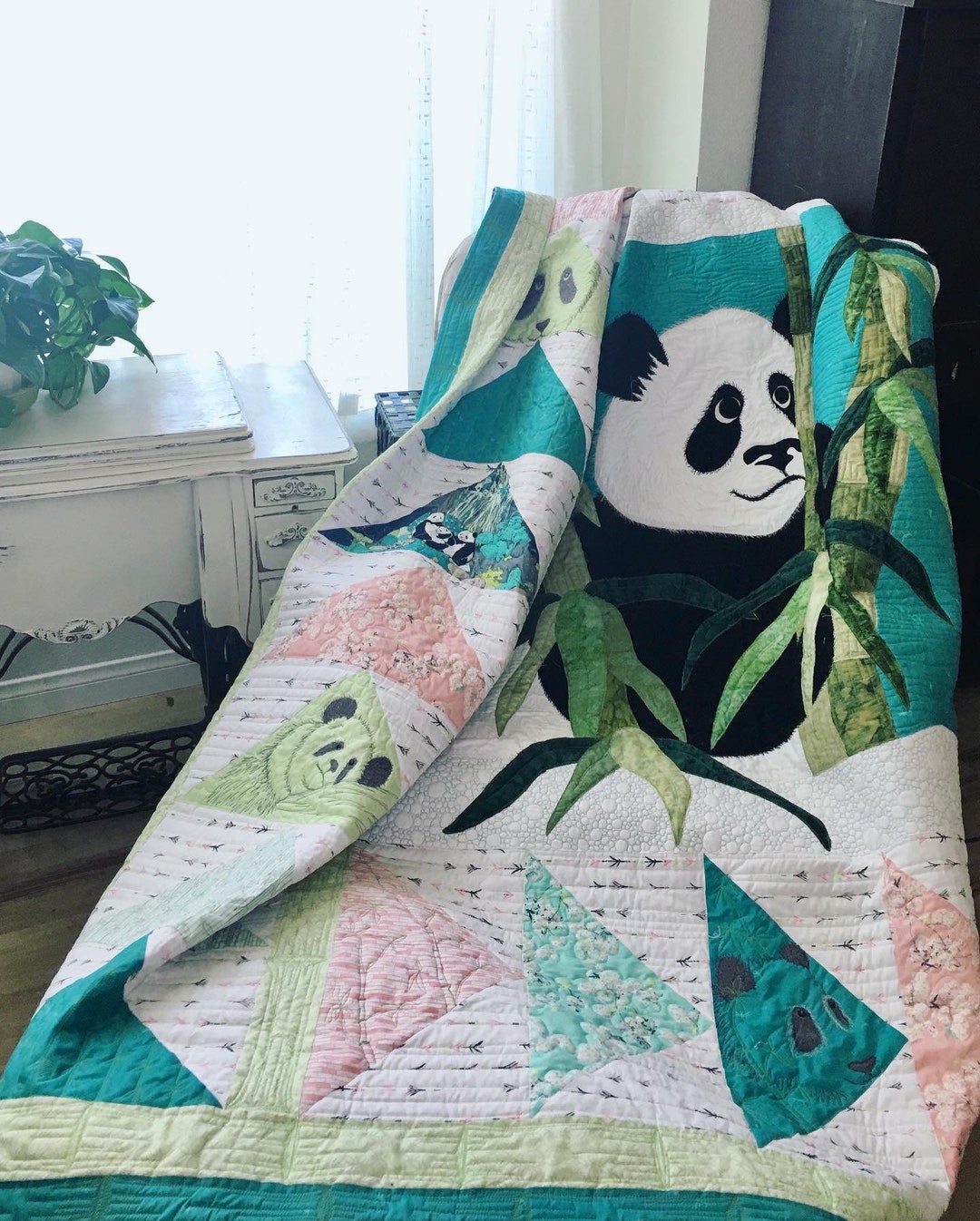 Baby Panda Quilt // Panda Quilt // Baby Shower Gift // Nursery Quilt ...