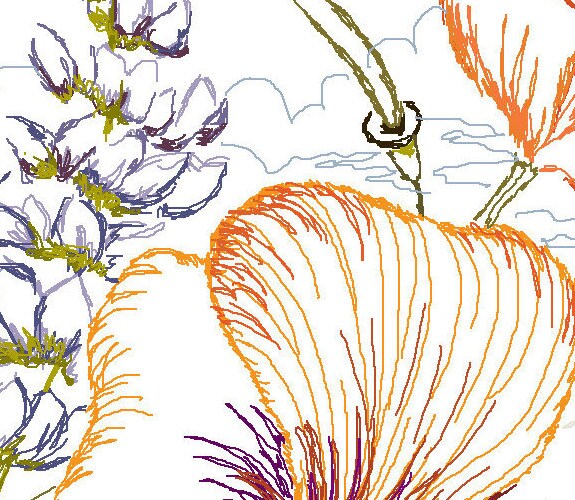 Quilt Pattern PDF //poppies and Lupine Mini Quilt Pattern // Art Quilt ...