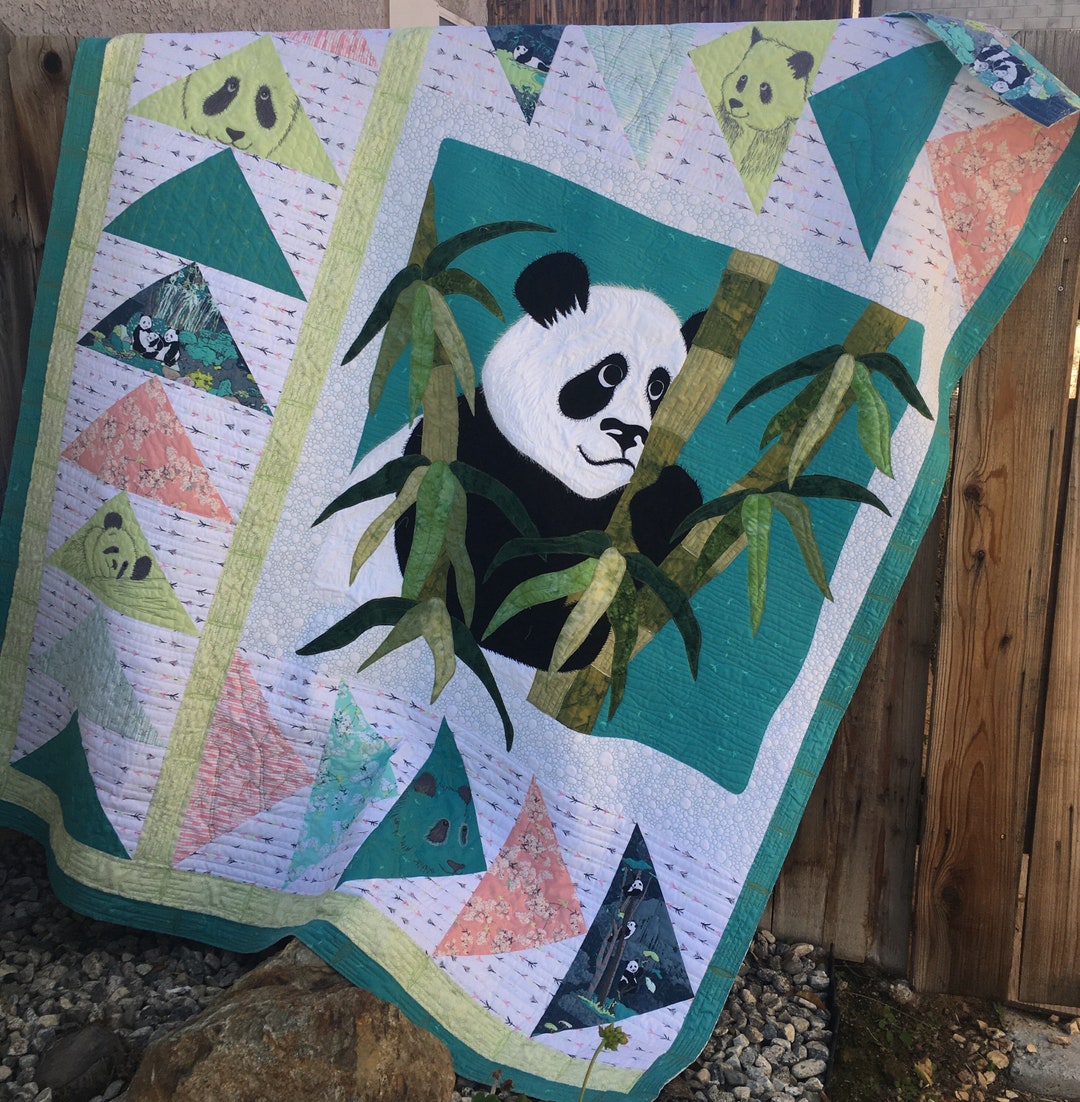 Quilt Pattern Peeking Panda Baby PDF // Baby Panda//baby Shower Gift ...